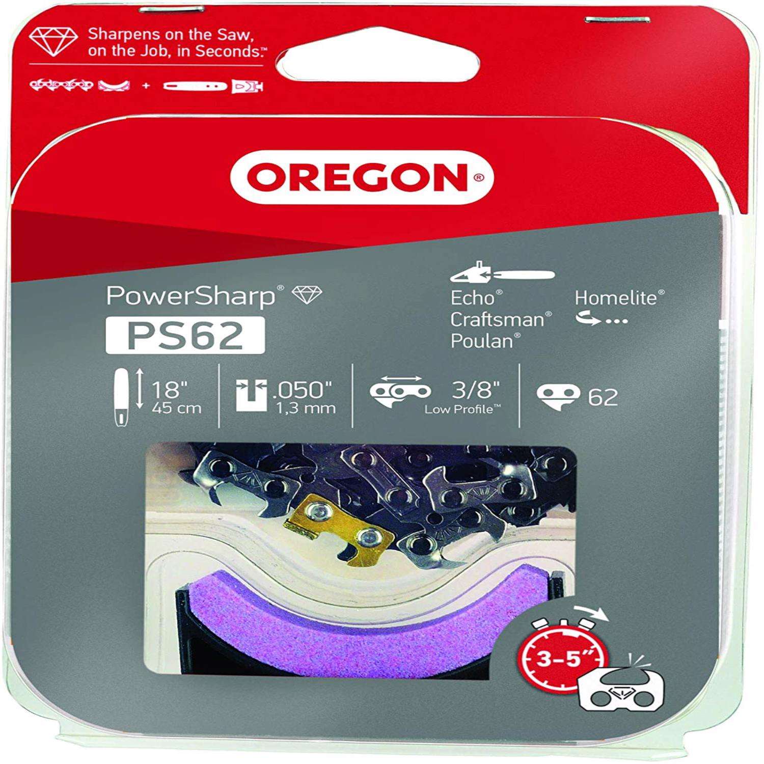 Oregon PowerSharp PS62 18 in. 62 links Chainsaw Chain - Ace Hardware