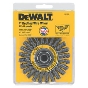 DeWalt 4 in. Knotted Wire Wheel Brush Carbon Steel 20000 rpm 1 pc ...