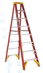 Werner 8 ft. H x 26.88 in. W Fiberglass Step Ladder Type IA 300 lb ...