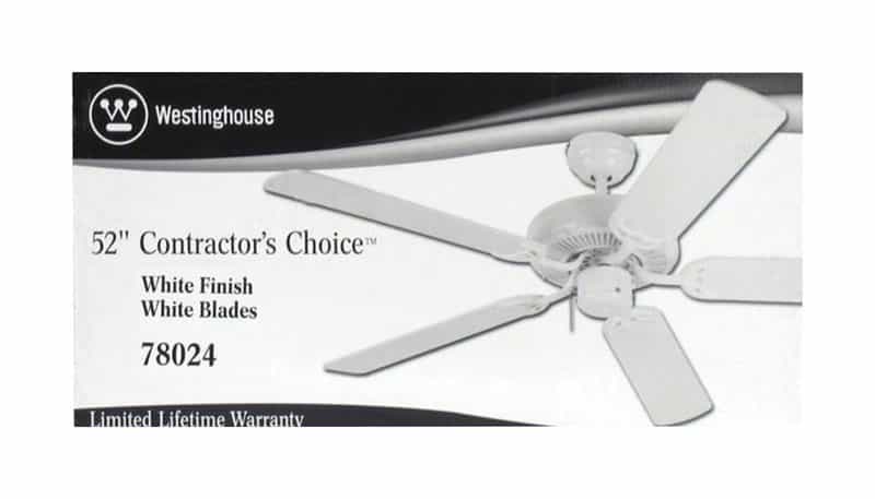 Westinghouse Contractor's Choice 52 in. 5 blade Indoor Antique White ...