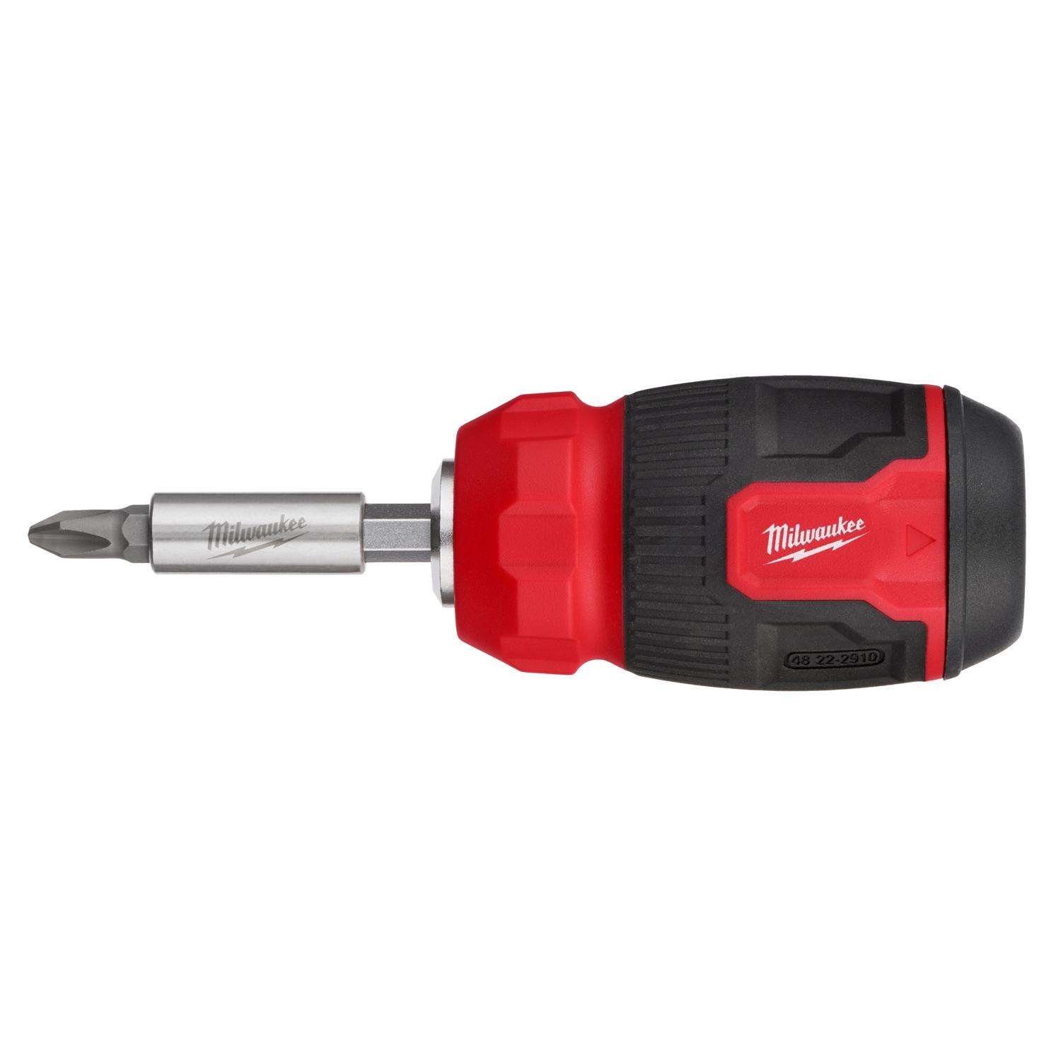 Milwaukee Hex Shank 8-in-1 Compact Multi-Bit Screwdriver 4.69 in. 1 pc ...