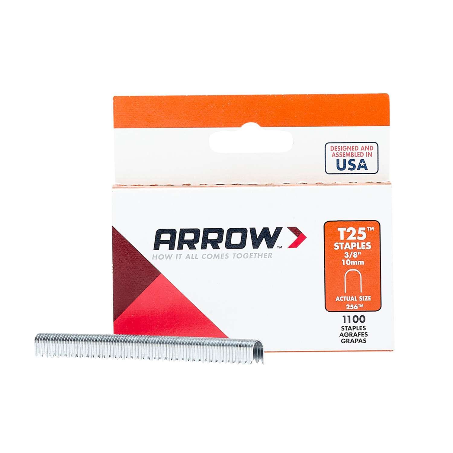 Arrow Fastener T25 1/4 in. W x 3/8 in. L Round Crown Wire Staples 1100 ...