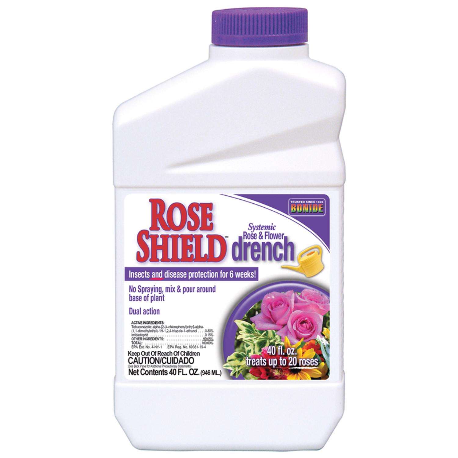 Bonide Rose Shield Systemic Insecticide and Disease Drench Liquid 40 oz ...