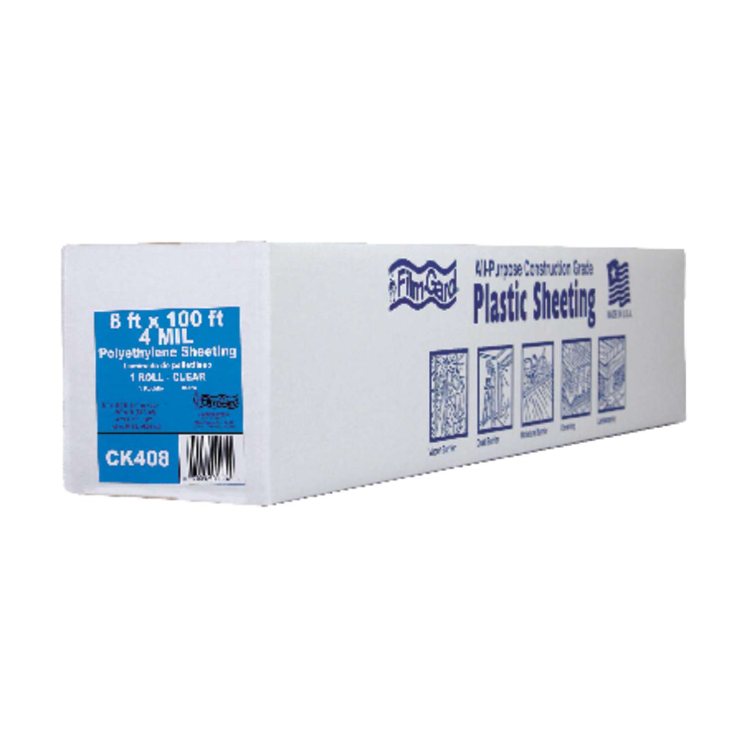Berry Plastics Film-Gard Plastic Sheeting 4 mil x 8 ft. W x 100 ft. L ...