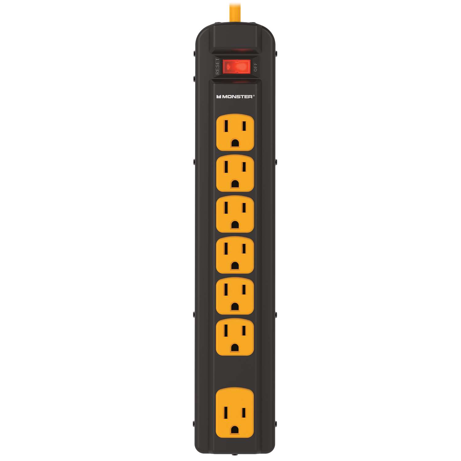 Monster Just Power It Up 4 ft. L 7 outlets Surge Protector Black 1080 J ...