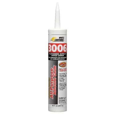 White Lightning 3006 White Siliconized Acrylic Caulk Sealant 10 oz ...