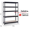 Ar Shelving Heavy Duty 71 in. H X 47.4 in. W X 24 in. D Metal Shelving ...