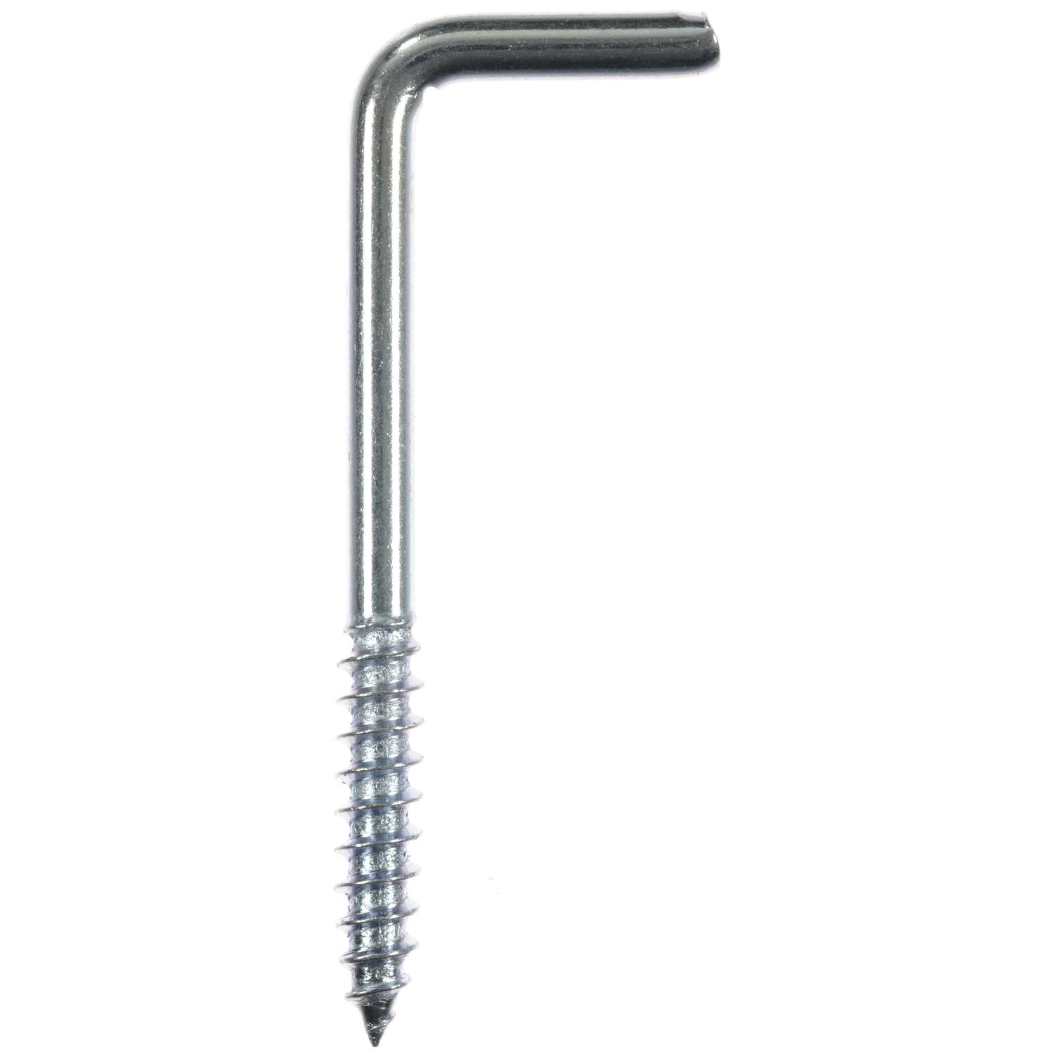 Ace Small Zinc-Plated Silver Steel 2.375 in. L Square Bend Screw Hook ...