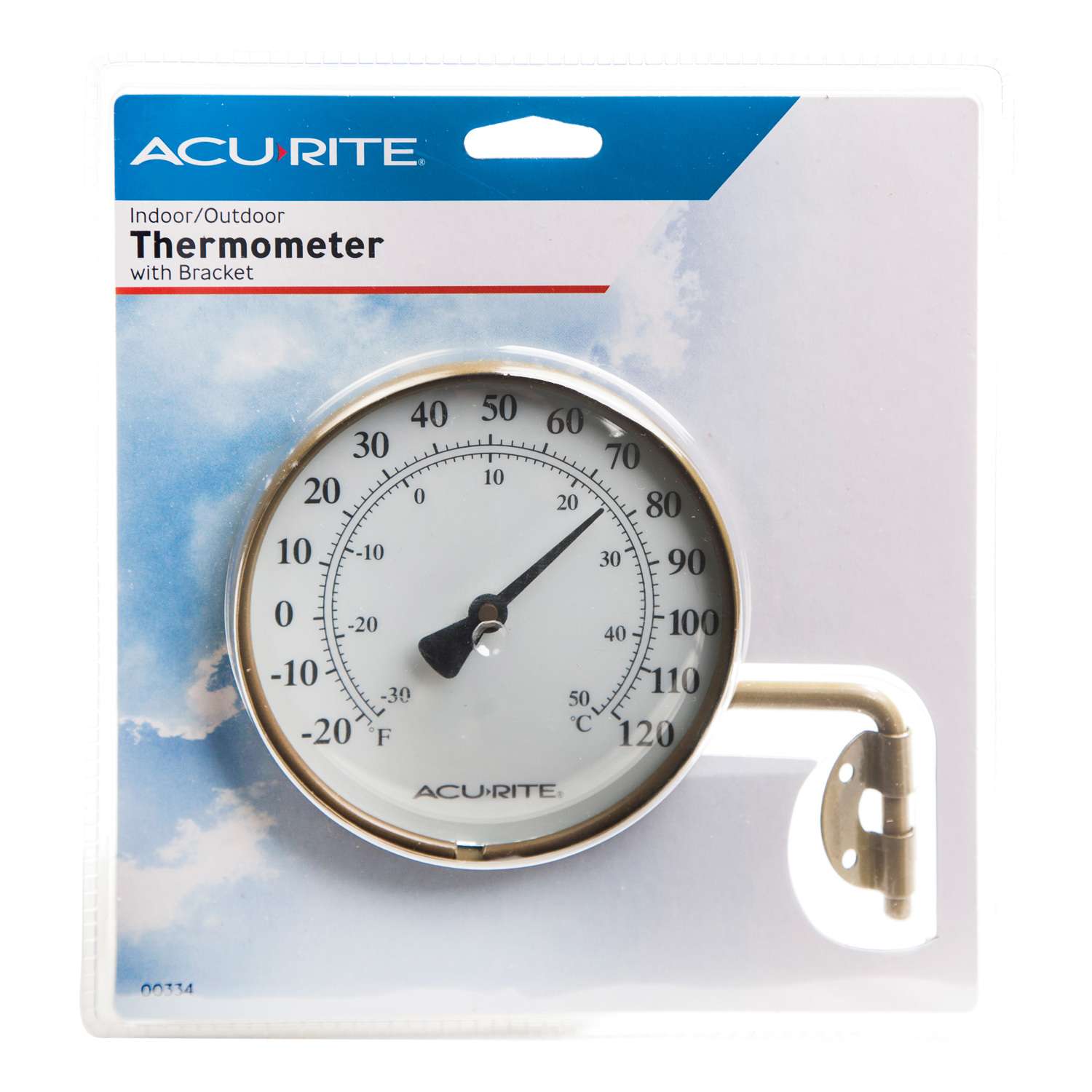 AcuRite Thermometer with Bracket Glass/Metal Bronze/White - Ace Hardware