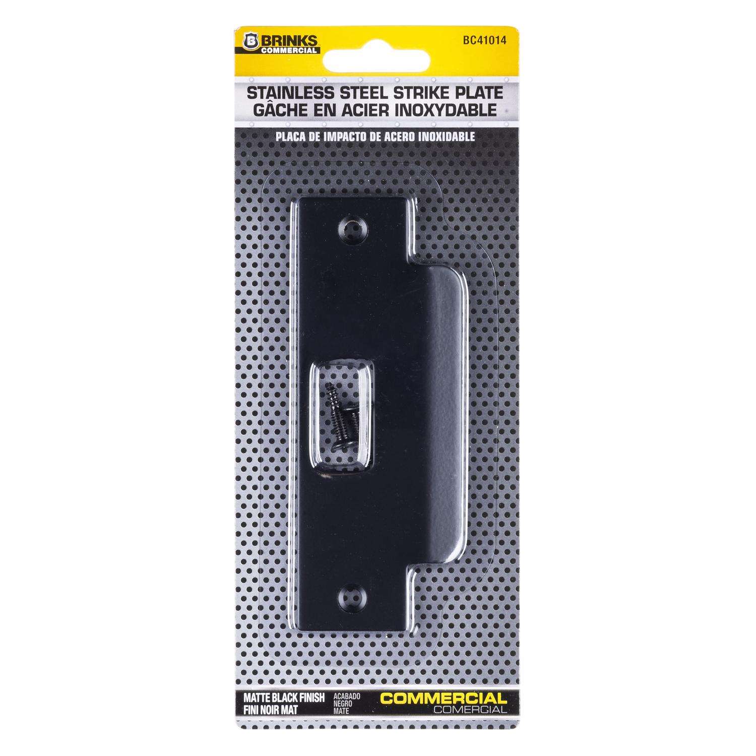 Brinks Commercial Matte Black Stainless Steel Door Strike 1 pc - Ace ...