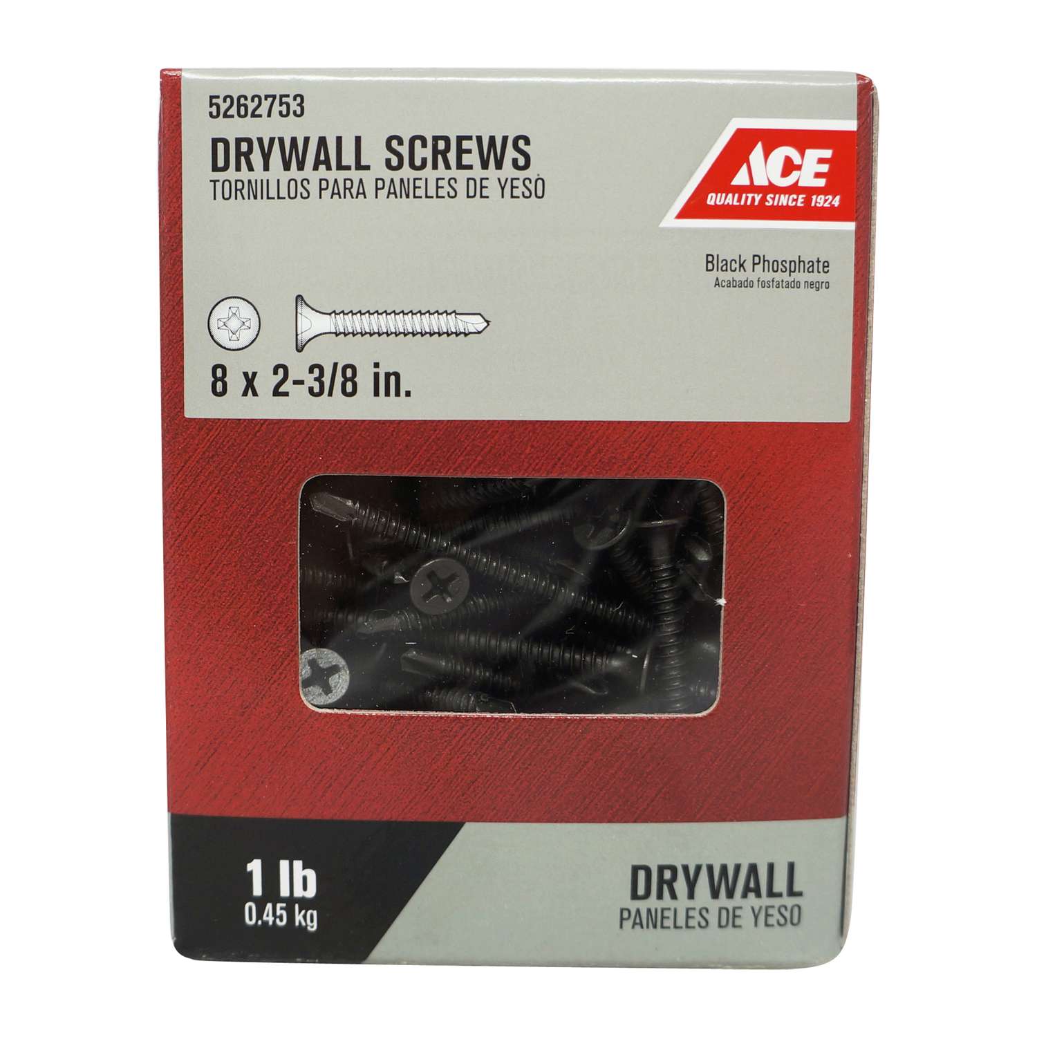 Ace No. 8 wire X 2-3/8 in. L Phillips Drywall Screws 1 lb 108 pk - Ace ...