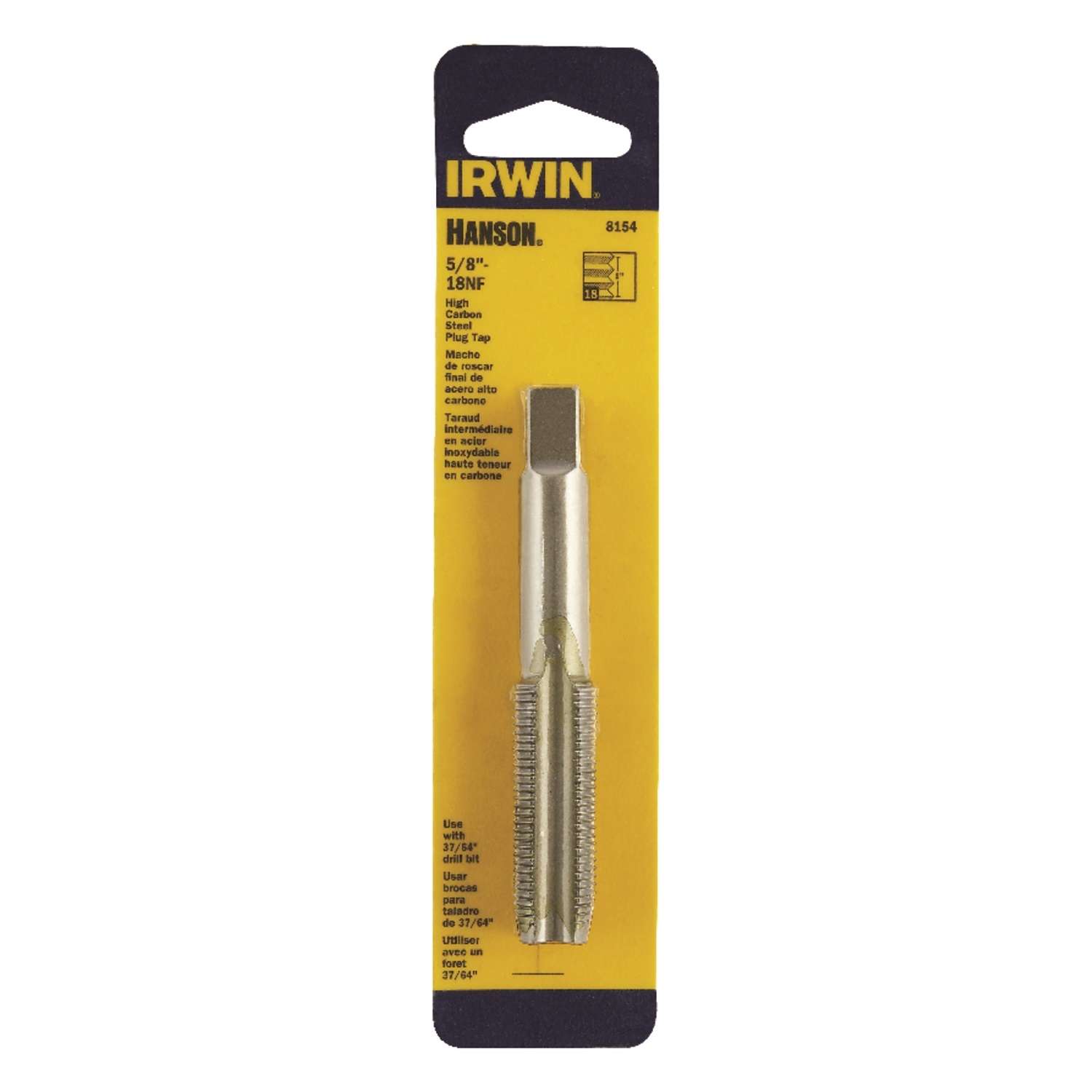 Irwin Hanson High Carbon Steel SAE Fraction Tap 5/8 in. 1 pc - Ace Hardware