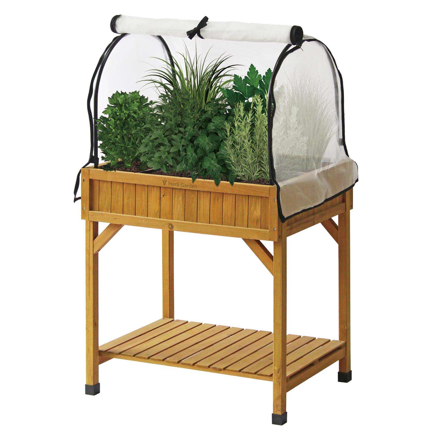 VegTrug Herb Garden Black 65 in. H X 53 in. W Greenhouse - Ace Hardware
