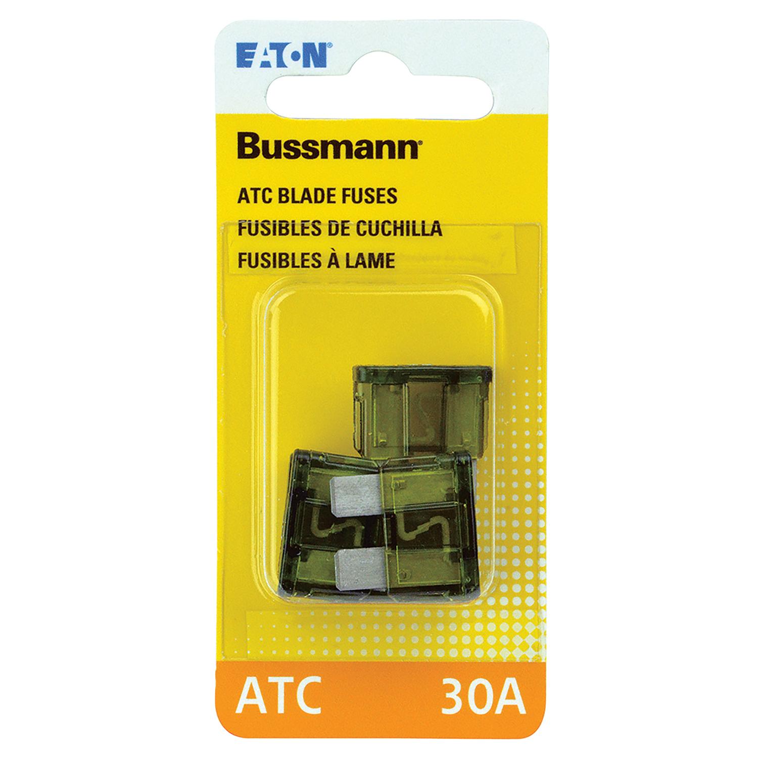 Bussmann 30 amps ATC Green Blade Fuse 5 pk - Ace Hardware