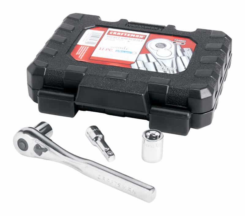 Craftsman 1/4 in. drive SAE 6 Point Socket and Ratchet Set 11 pc. - Ace ...