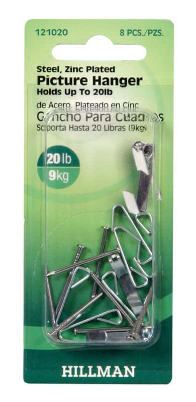 Hillman AnchorWire Silver Conventional Picture Hanger 20 lb. 8 pk - Ace ...