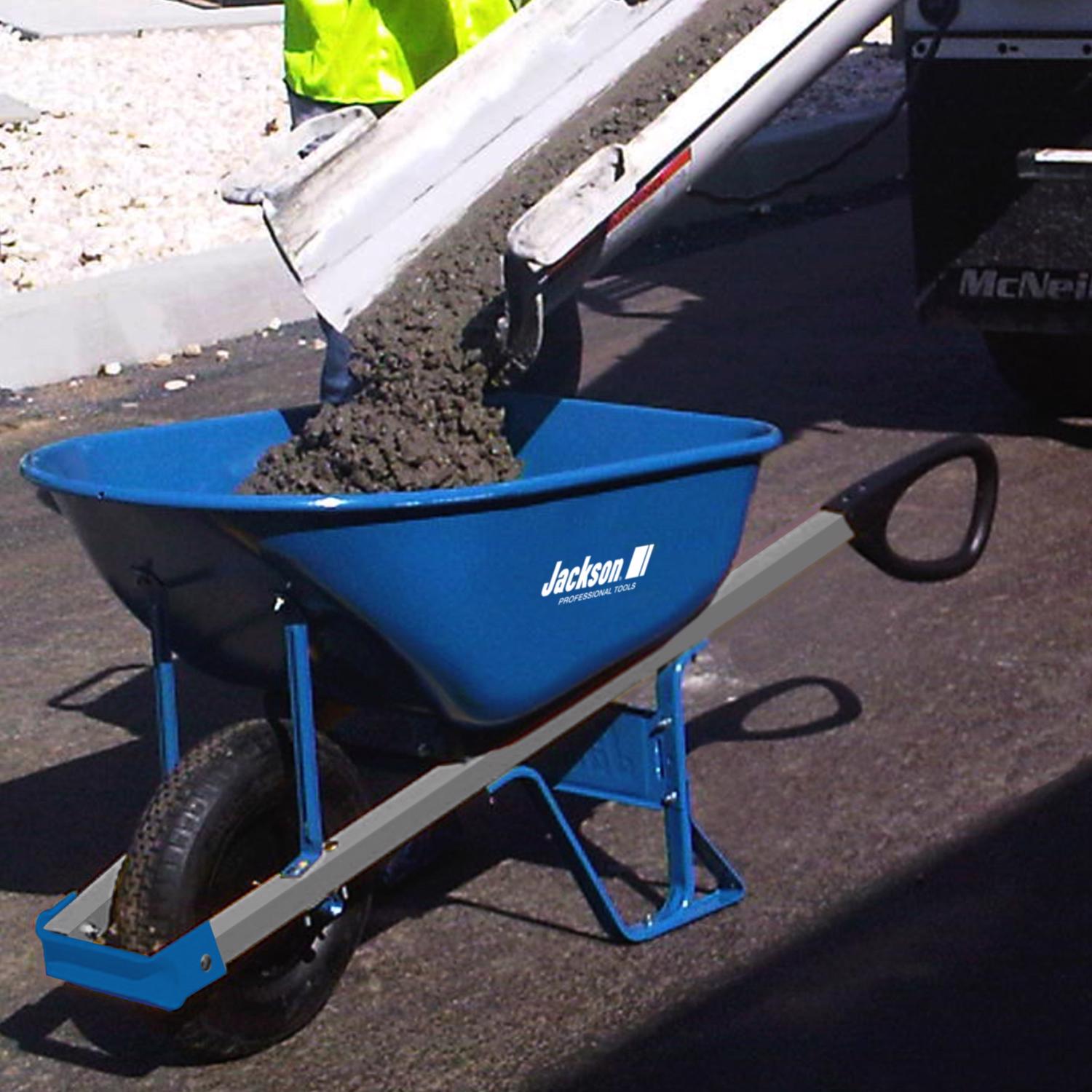 Jackson Wheelbarrow Heavy Duty Jackson 6 Cu.ft. Steel Contractor ...