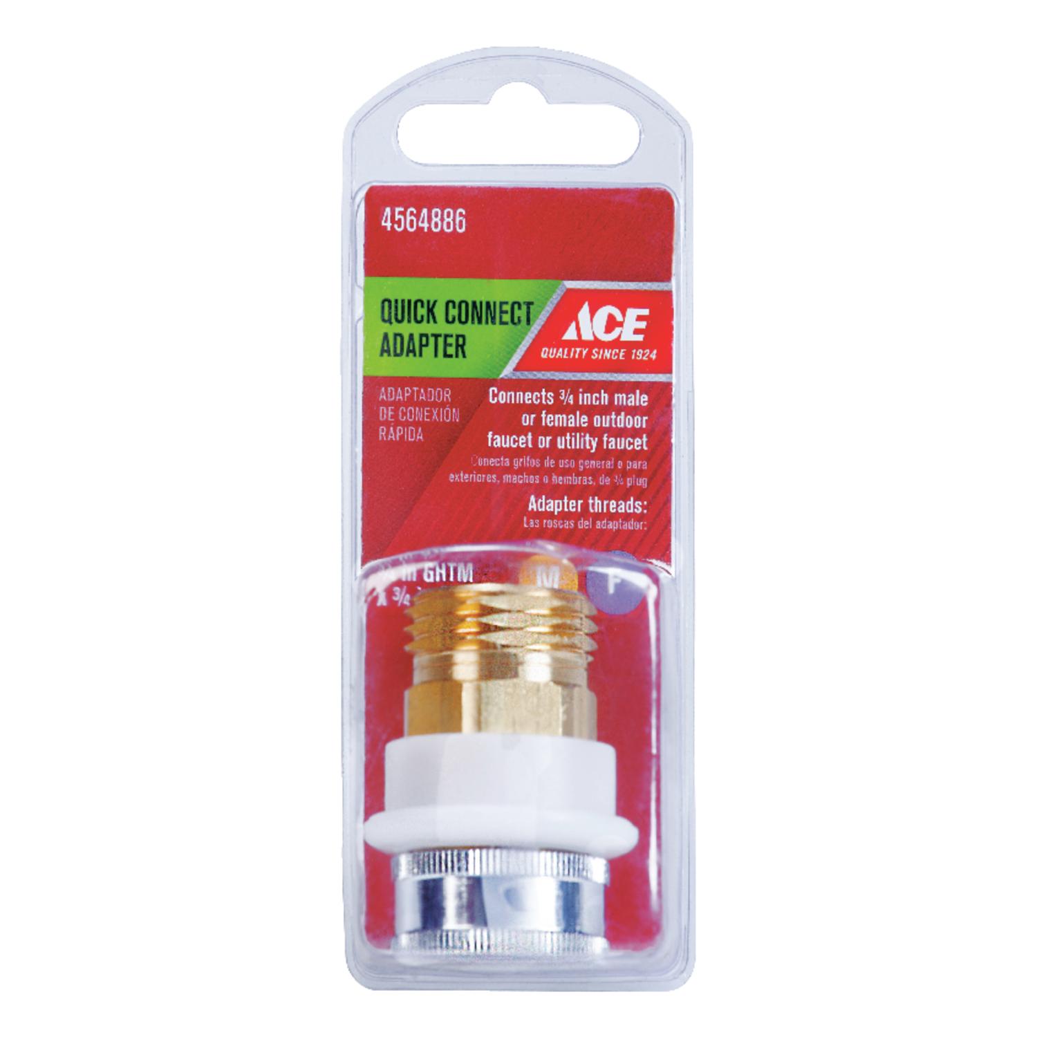 Ace Quick-Connect Dual Thread 3/4 in. Chrome Aerator Adapter Mfr ...