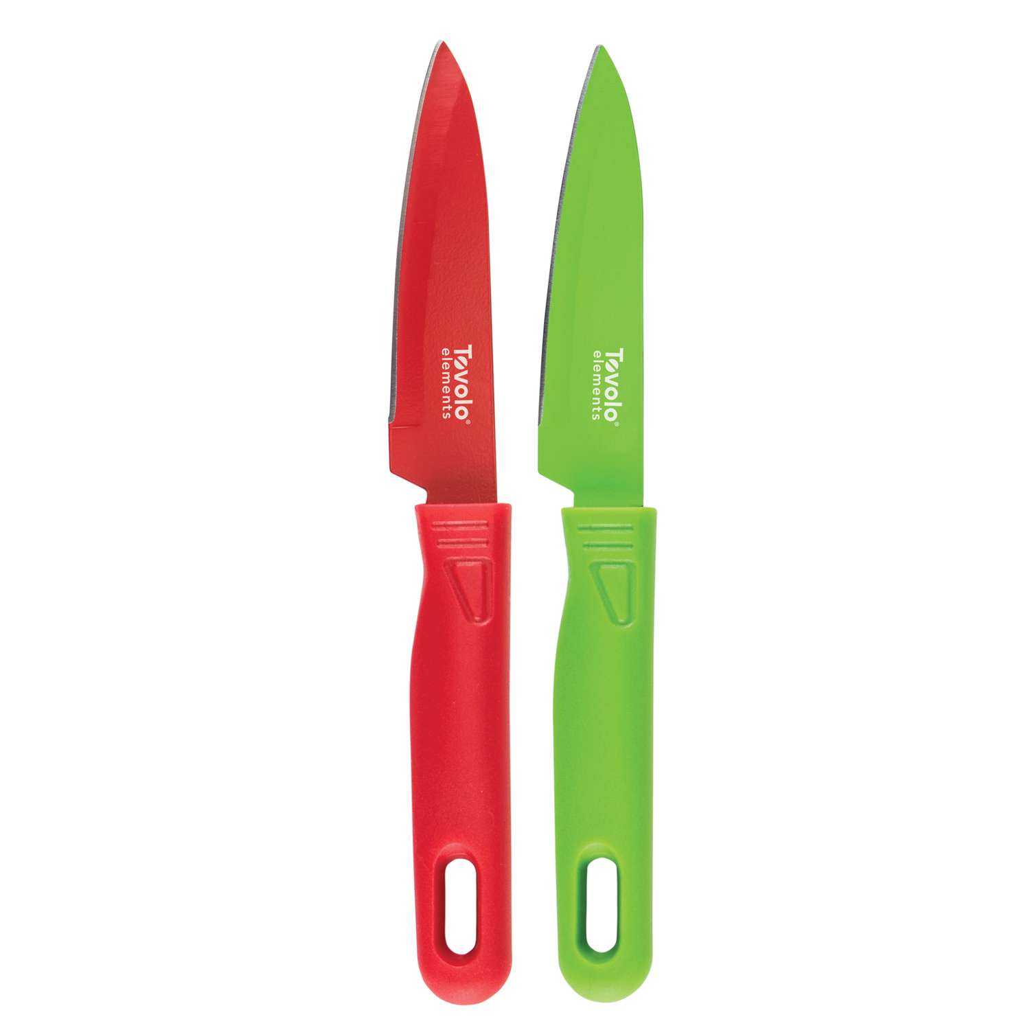 Tovolo Lime Green/Candy Apple Plastic/Stainless Steel Pairing Knives ...
