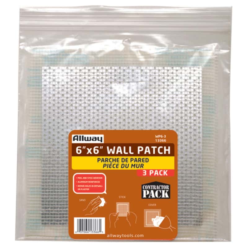 Allway 6 in. L x 6 in. W Fiberglass White Self Adhesive Drywall Mesh ...