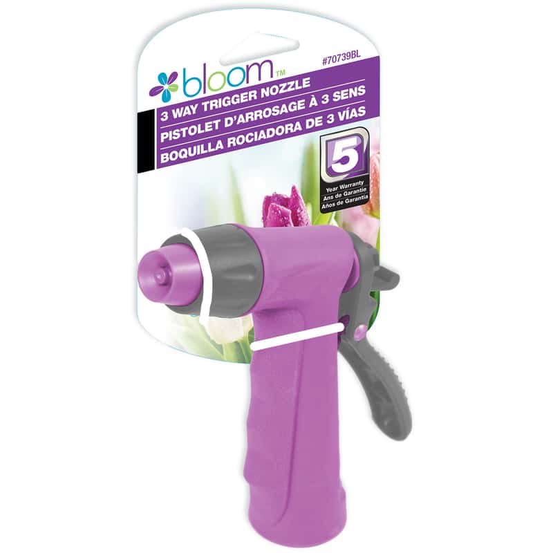 Bloom 3 Pattern Adjustable Multi-Pattern Plastic Hose Nozzle - Ace Hardware