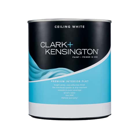 Clark+Kensington Flat Ceiling White Premium Paint Interior 1 qt - Ace ...