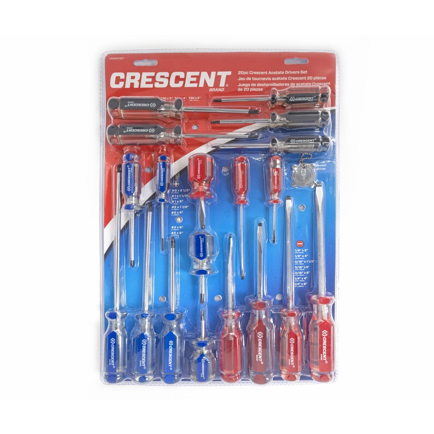 Crescent Assorted Screwdriver Set 20 pc - Sansujyuku