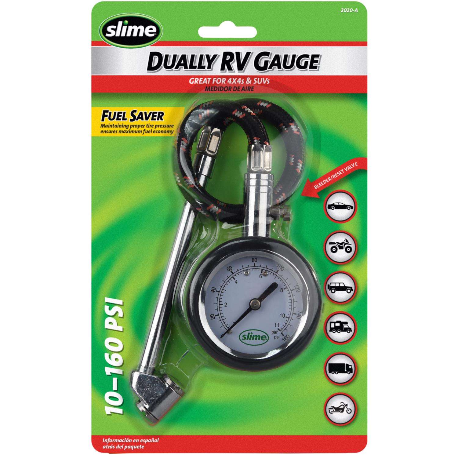 Slime 160 psi Dial Tire Gauge w/Hose - Ace Hardware
