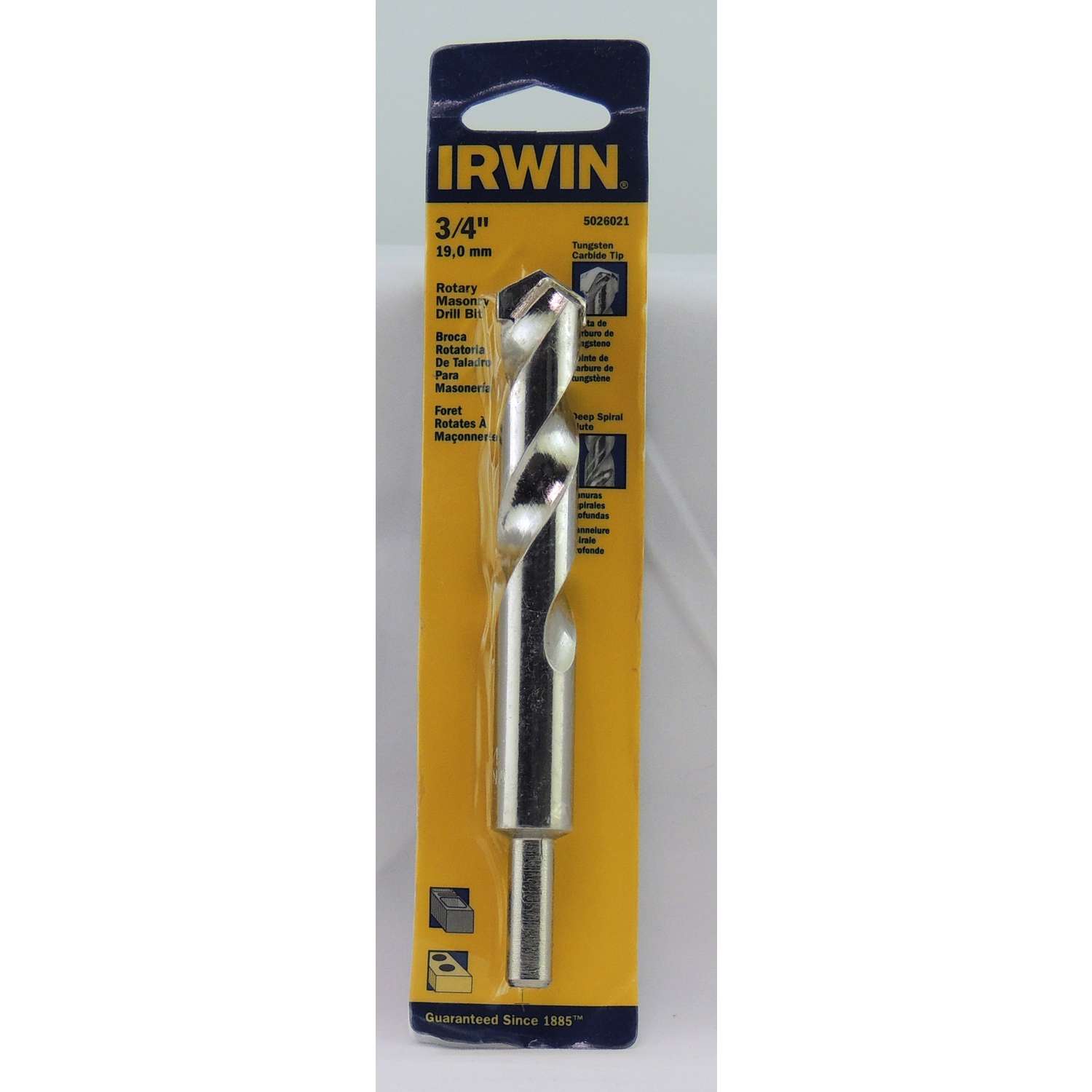 Irwin 3/4 in. X 6 in. L Tungsten Carbide Tipped Rotary Drill Bit 1 pc ...