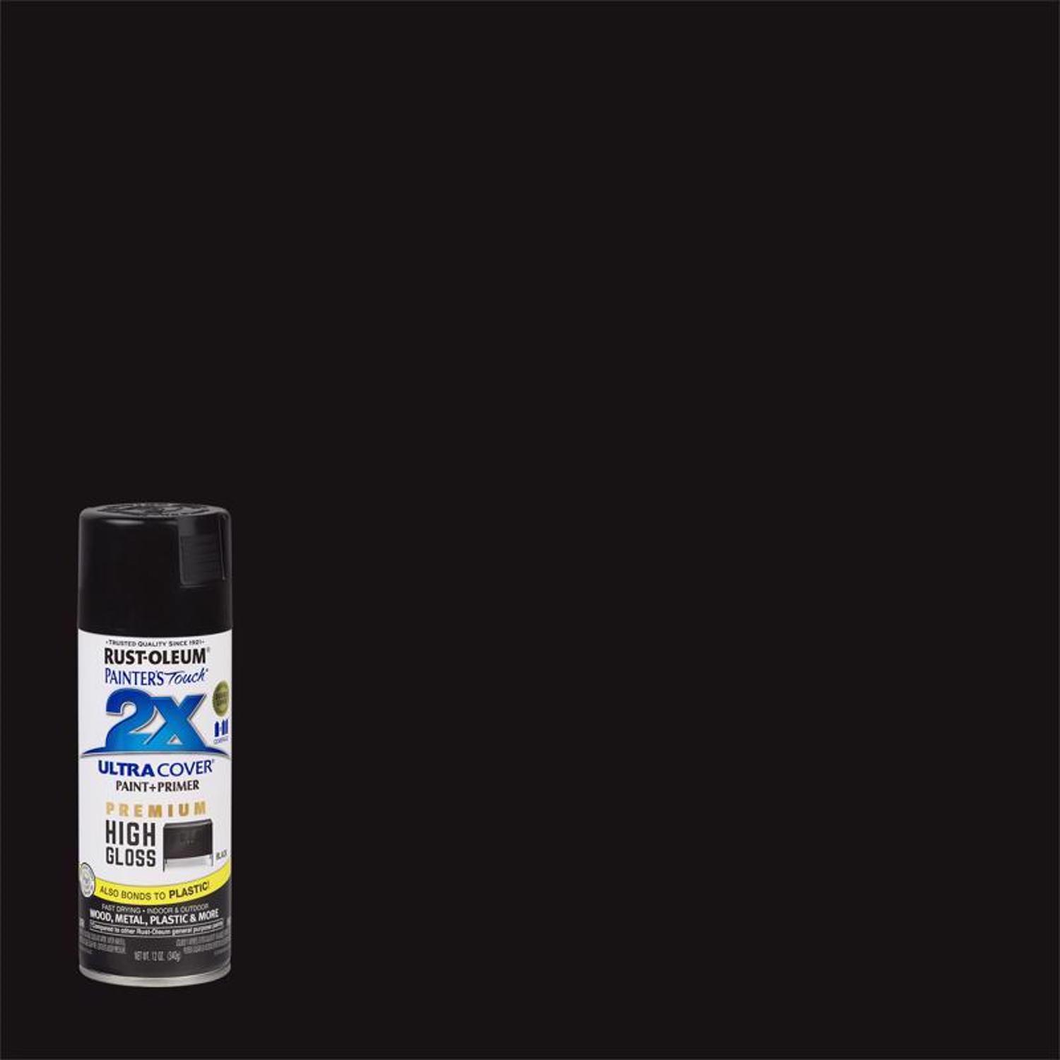 Rust-Oleum Painter's Touch 2X Ultra Cover High-Gloss Black Paint+Primer ...
