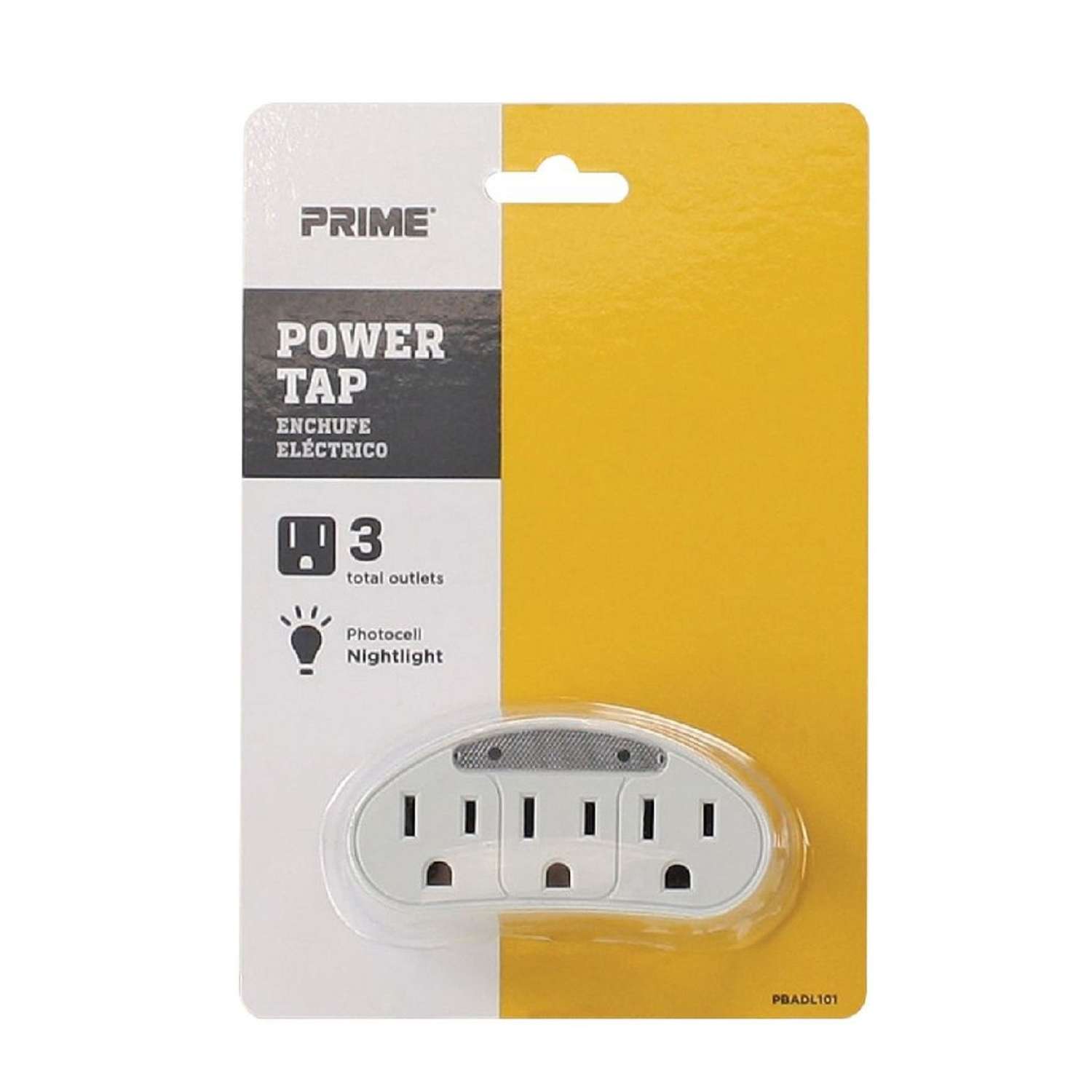 Prime Grounded 3 outlets Outlet Tap 1 pk - Ace Hardware