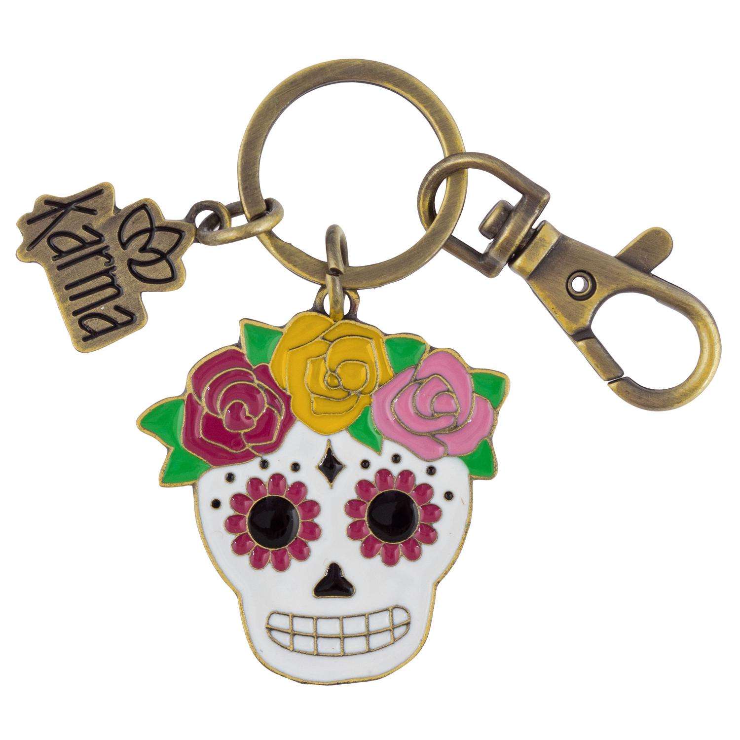 Karma Sugar Skull Key Chain Metal 1 pk Mfr# KA303829 - Ace Hardware