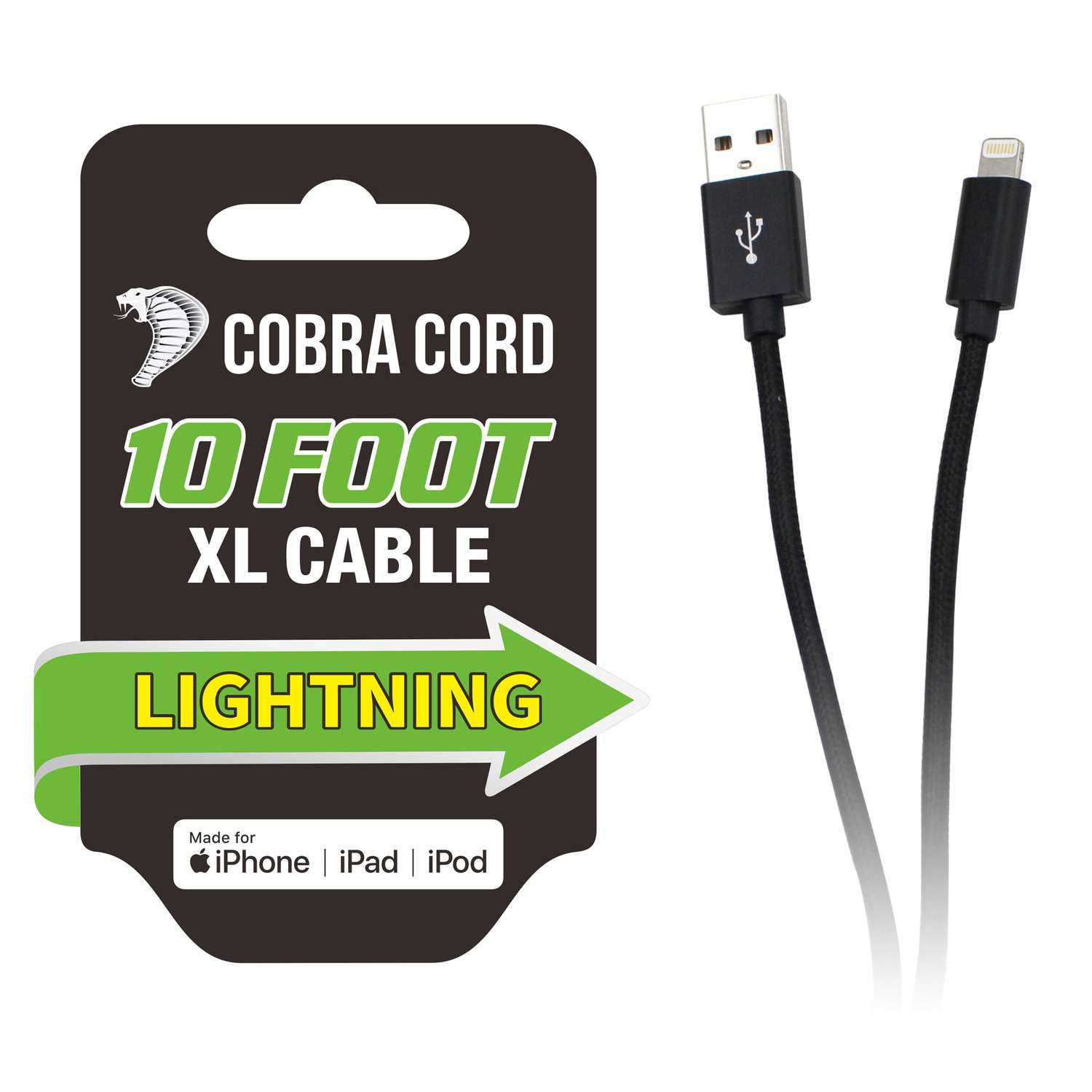Diamond Visions Cobra Cord Lightening Apple Charging Cable 1 pk Mfr# 01 ...