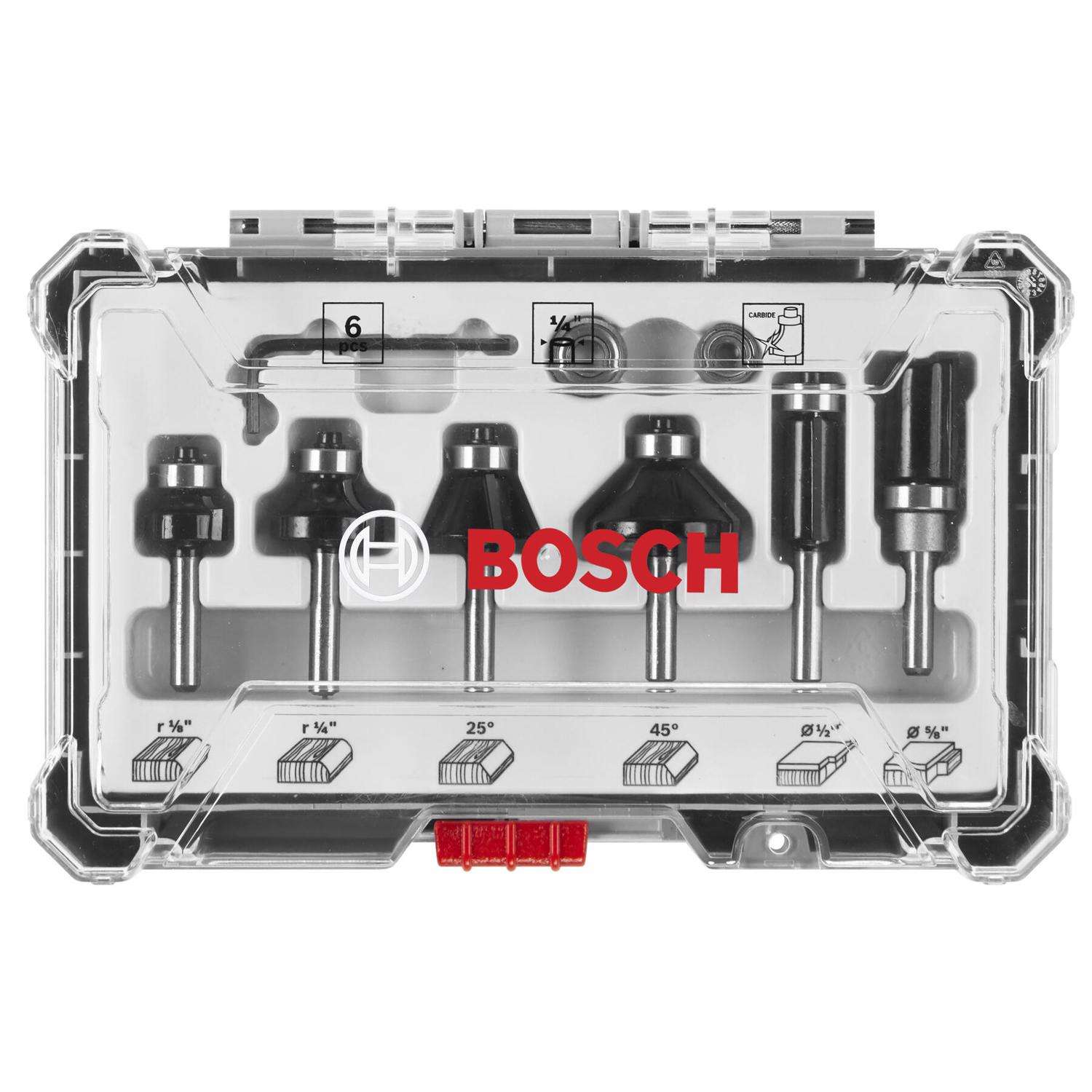 Bosch Trim Router Bit Set 6 pc - Ace Hardware