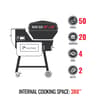 Recteq B380X Bullseye Deluxe Wood Pellet WiFi Grill and Smoker Black ...