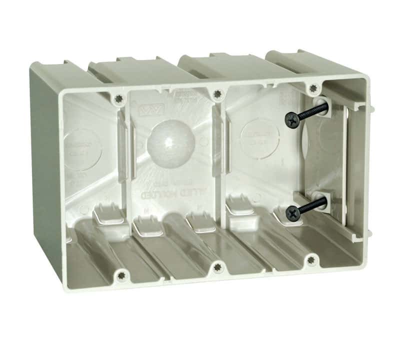Allied Moulded SliderBox 61 cu in Rectangle Polycarbonate 3 gang Outlet ...