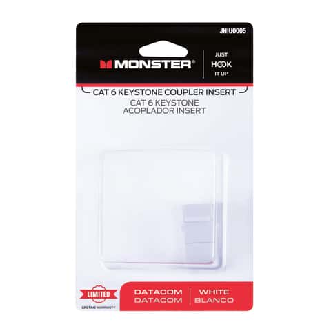 Monster Just Hook It Up 0 ft. L Category 6 Keystone In-Line Coupler ...