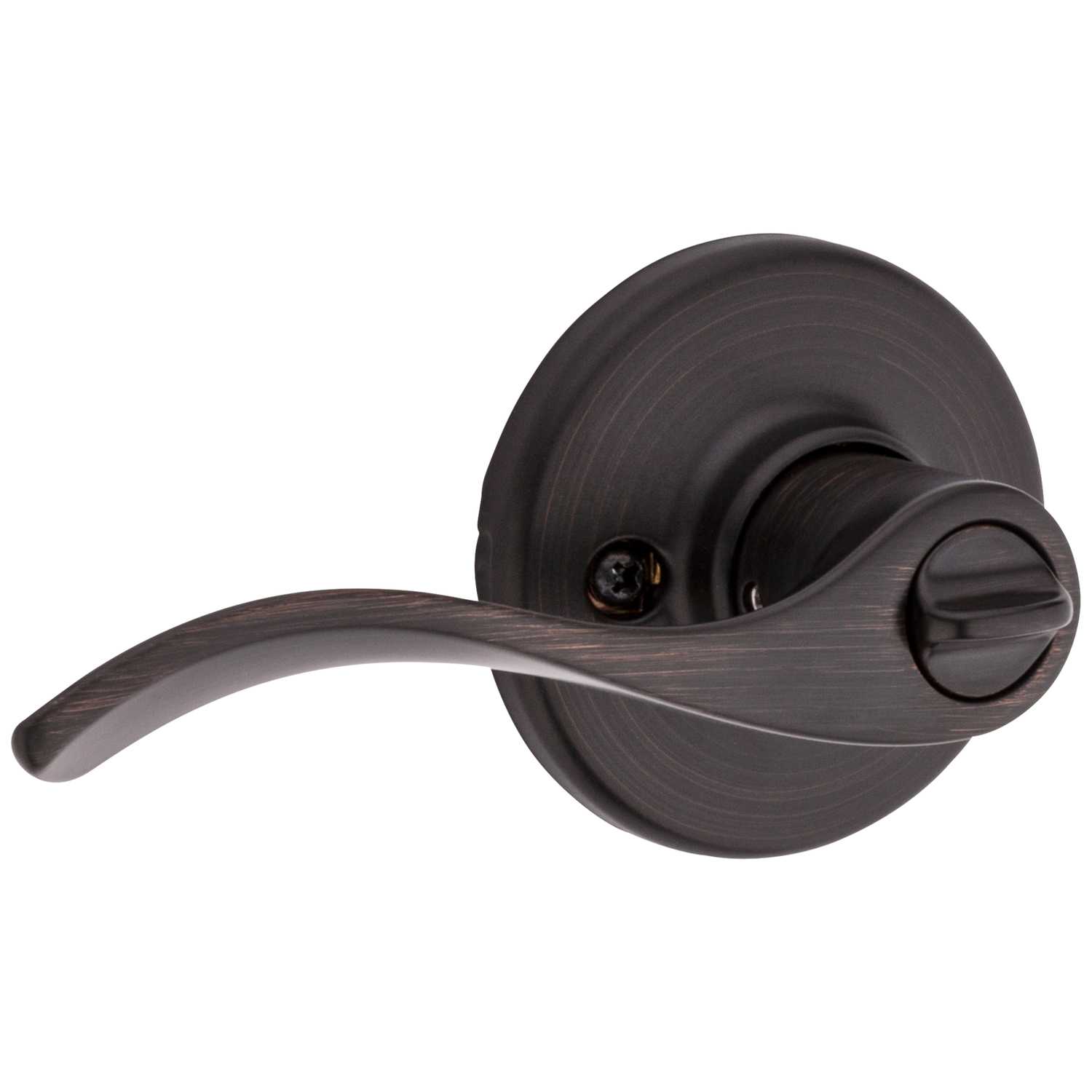 Kwikset Balboa Venetian Bronze Steel Privacy Lever 3 Right or Left ...