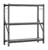 Edsal Muscle Rack 72 in. H X 77 in. W X 24 in. D Steel Shelving Unit ...