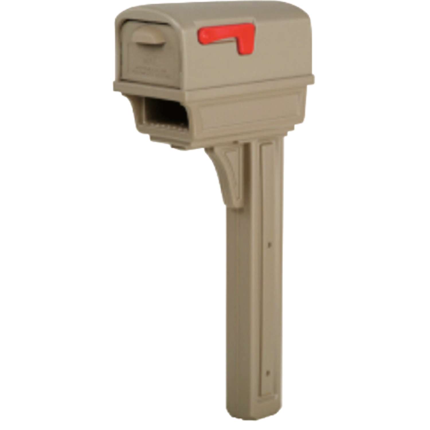 Gibraltar Mailboxes Gentry Plastic Post and Box Combo Mocha Mailbox 50 ...