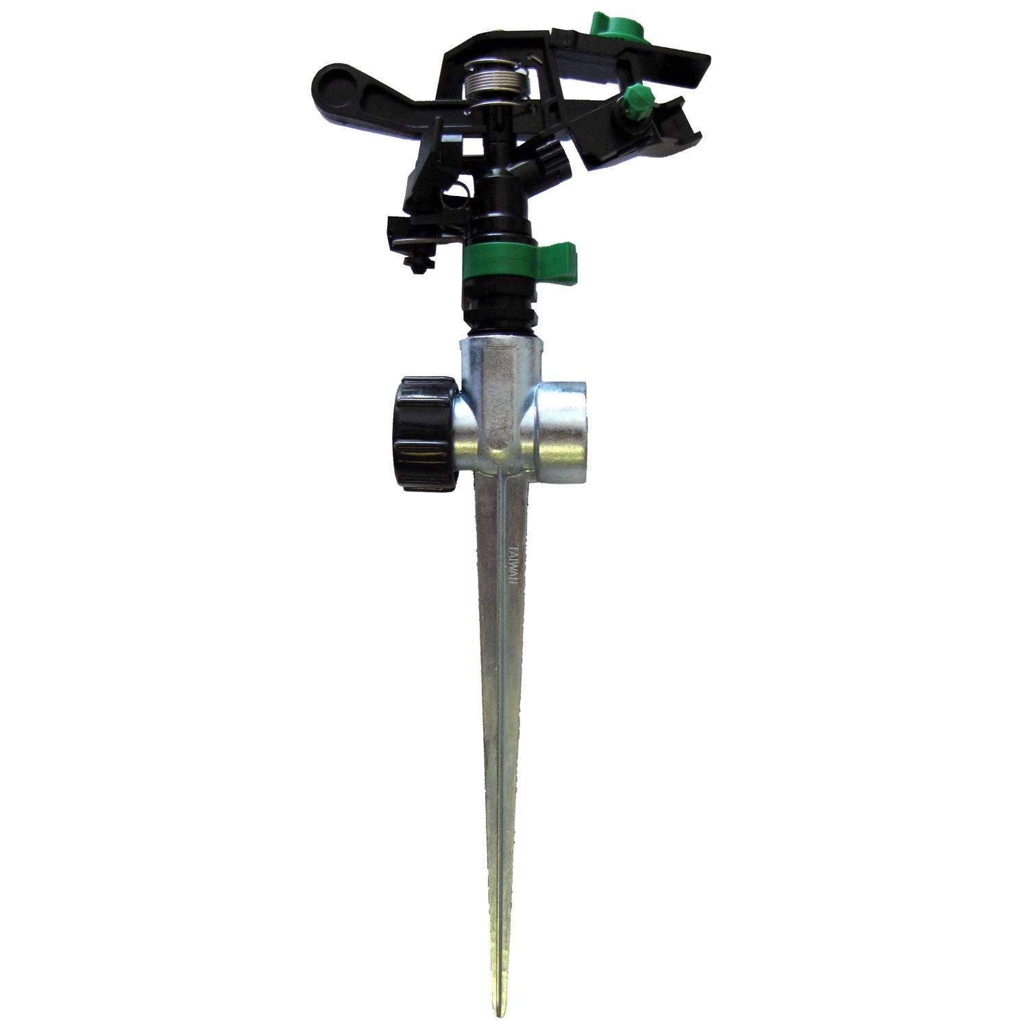 Quality Valve and Sprinkler Spike Base Impact Sprinkler 6400 sq ft 1 pk ...