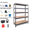 Ar Shelving Heavy Duty 71 in. H X 47.4 in. W X 24 in. D Metal Shelving ...