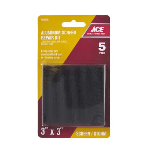 Ace Black Aluminum Screen Repair Patch 3 in. W X 3 in. L 5 pk - Ace ...