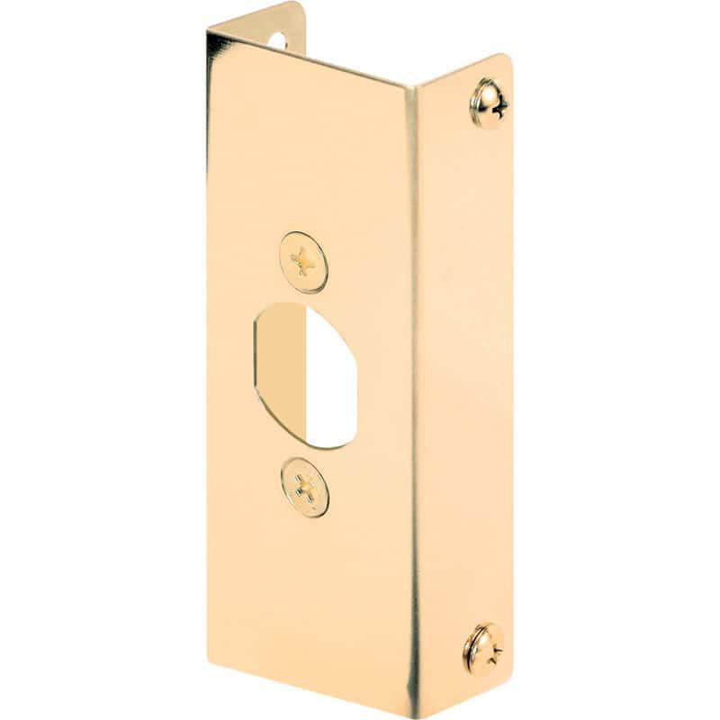 Prime-Line 4.5 in. H X 1 in. L Brass-Plated Brass Door Edge Reinforcer ...