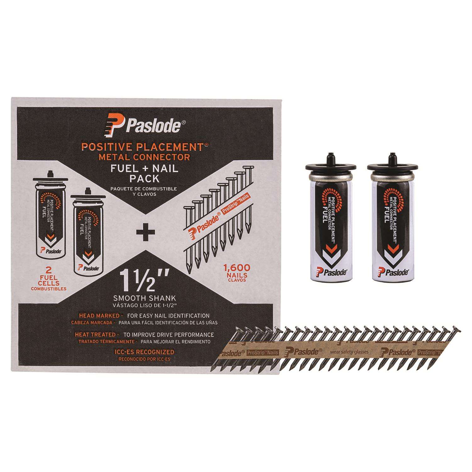 Paslode ProStrip 1-1/2 in. Paper Strip Brite Fuel and Nail Kit 30 deg 1 ...