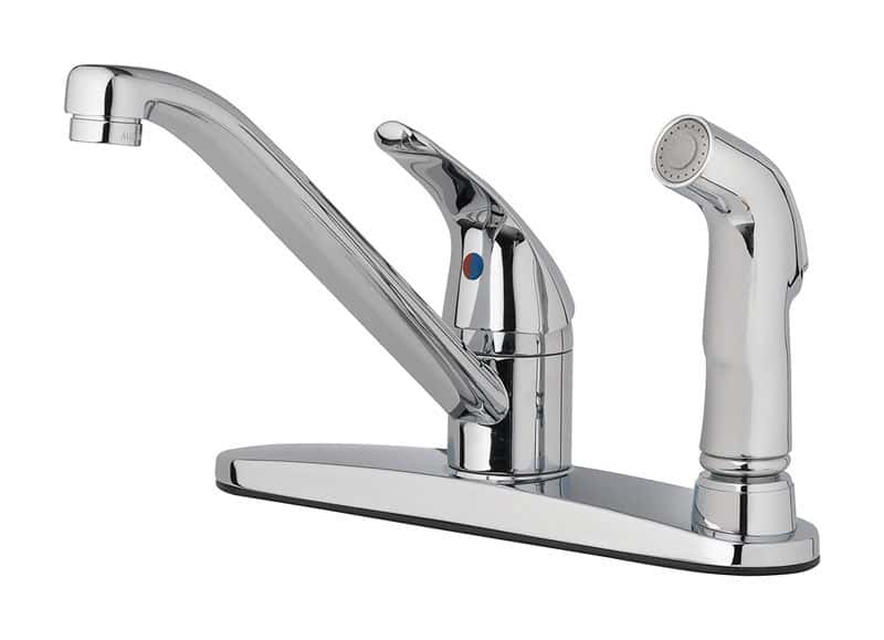 OakBrook Essentials One Handle Chrome Kitchen Faucet Side Sprayer ...