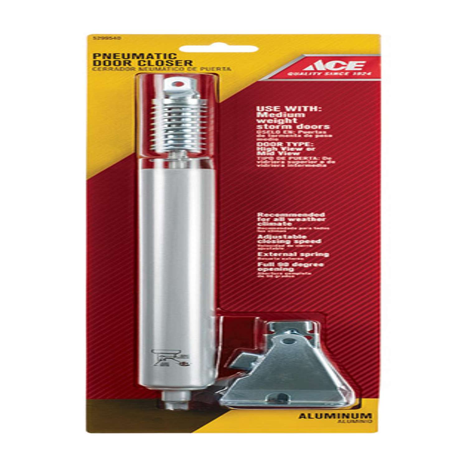 Ace Aluminum Aluminum Pneumatic Screen/Storm Door Closer - Ace Hardware