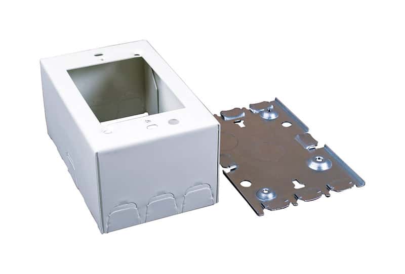 Wiremold 4-3/4 in. Rectangle Steel 1 gang Outlet Box Ivory - Ace Hardware