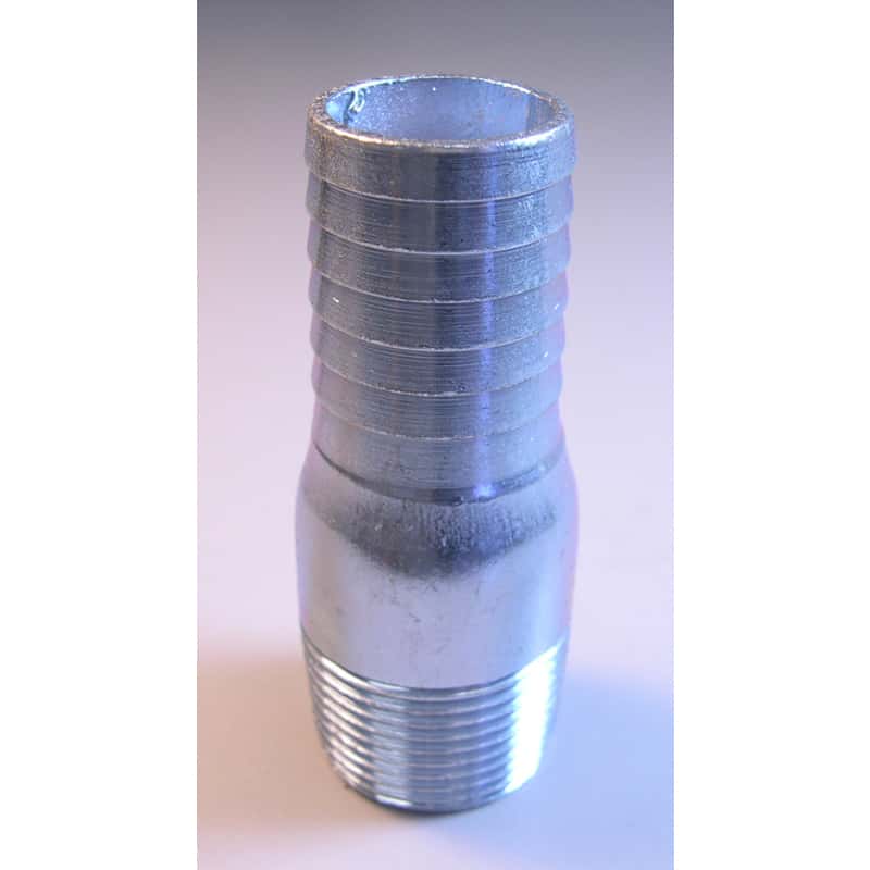 Campbell 1-1/4 in. Barb X 1-1/4 in. D Threaded Zinc Plated Steel Male ...