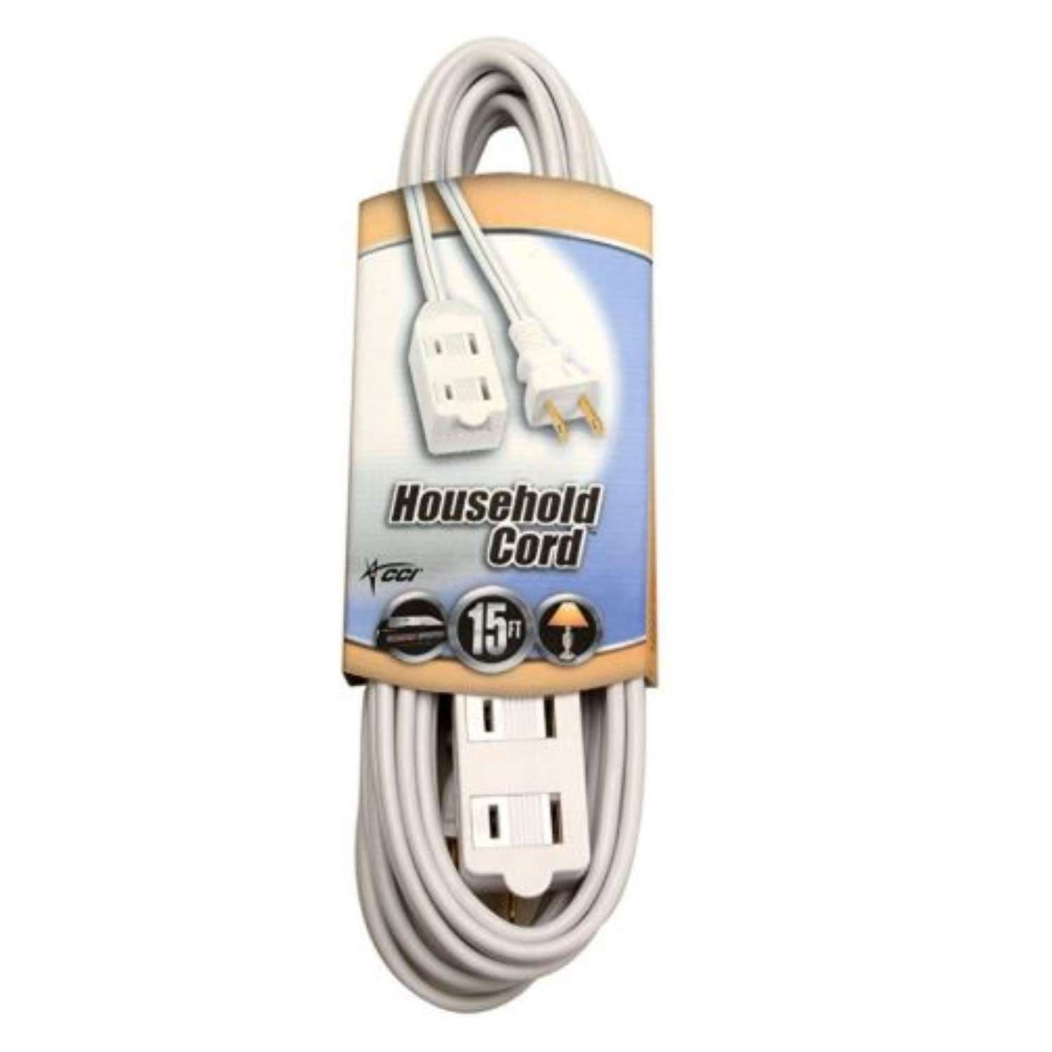 Southwire Indoor 15 ft. L White Extension Cord 16/2 SPT-2 Mfr# 94148901 ...